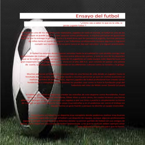 Ensayo del futbol | DOCX