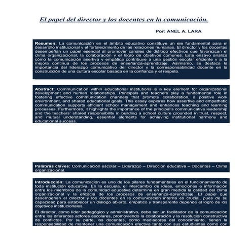 Ensayo El papel del director y los docentes en la comunicación..pdf