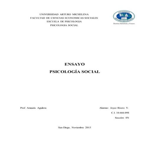 Ensayo social | DOCX