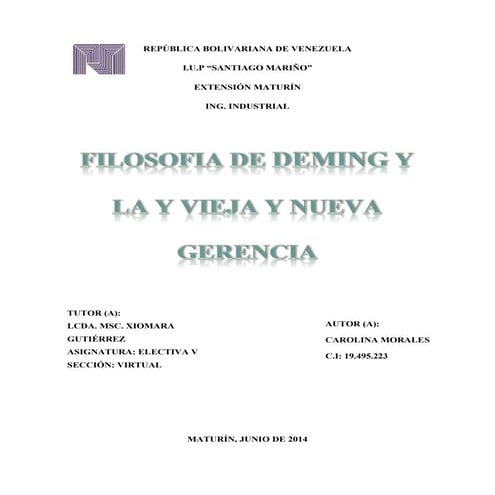Metodo gerencial DEMING | DOCX