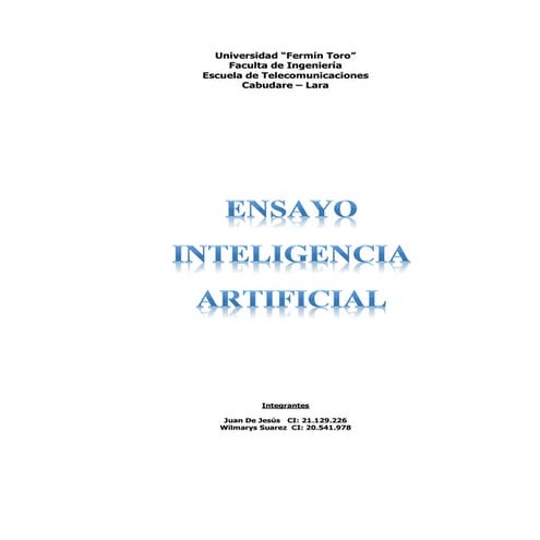 Ensayo inteligencia artificial | PDF