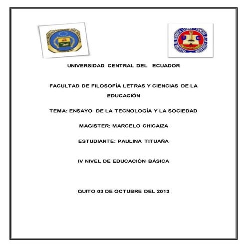 LA TECNOLOGÍA Y LA SOCIEDAD | PDF