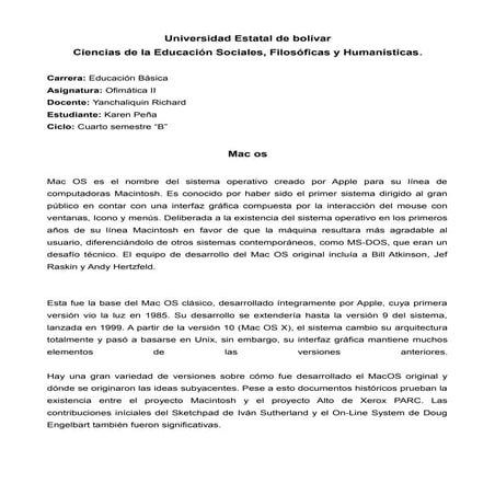 Sistema operativo mac os | PDF