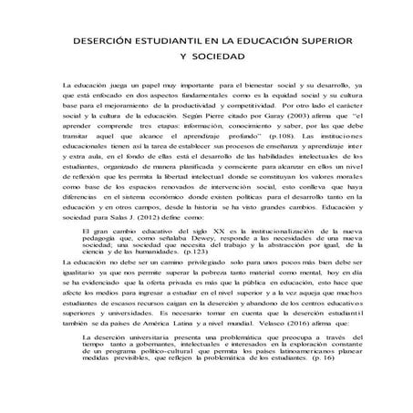 DESERCIÓN ESTUDIANTIL EN LA EDUCACIÓN SUPERIOR | DOCX
