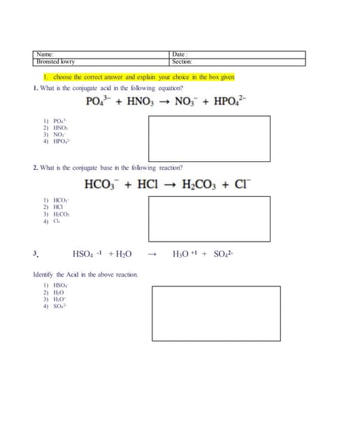 Bronsted lowry acid and base | PPT