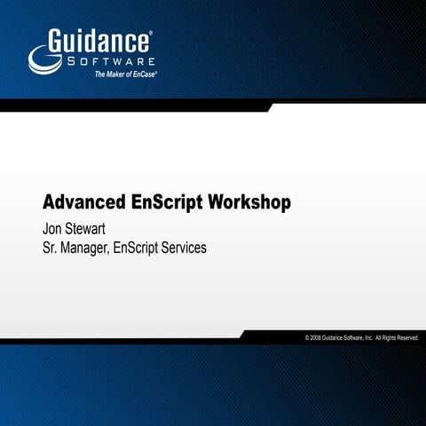 EnScript Workshop | PPT