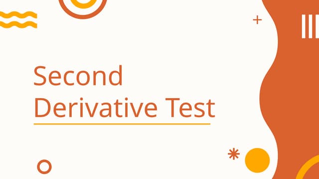 En Second Derivative Test By Slidesgo Pptx