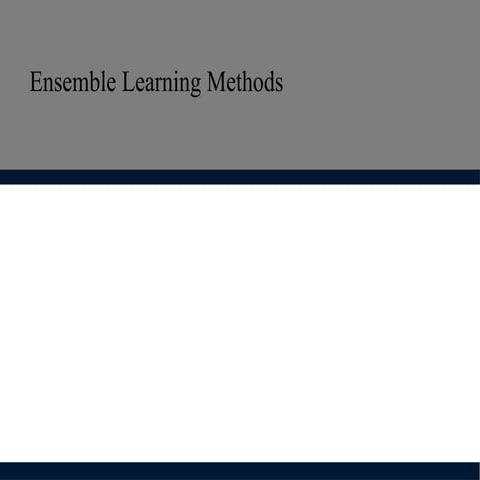 Ensemble-Learning technique in machine learning | PPTX