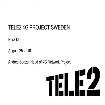 Tele2 Sweden Network presentation at SEB Enskilda | PPT