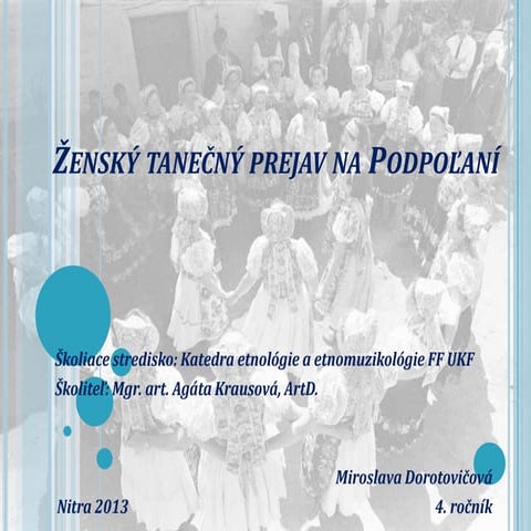 žEnský tanečný prejav na podpoľaní | PPTX
