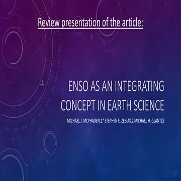 Enso as an integrating | PPTX