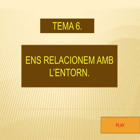 Ens relacionem amb l'entorn | PPTX