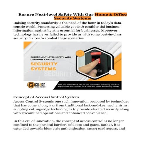 How Does Door Access Control System Work | PDF
