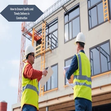 Ensure Quality & On-Time Delivery in Construction Projects | PPTX