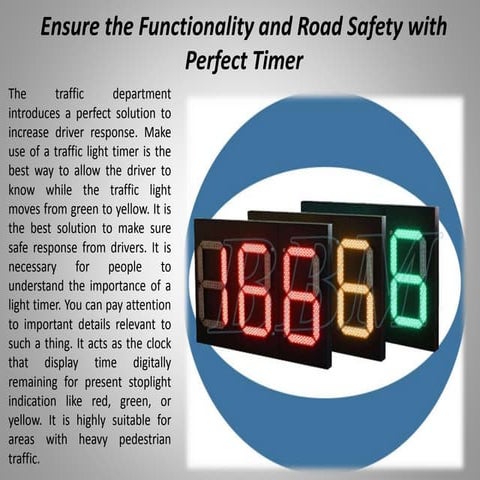Understand the Importance of the Traffic Light in the Major Roads | PPTX