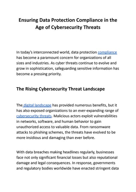 Cybersecurity Challenges in the Modern Digital Landscape.docx