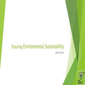 Ensuring environmental sustainability | PPT