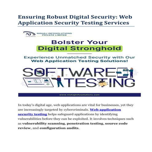 Ensuring Robust Digital Security Web Application Security Testing