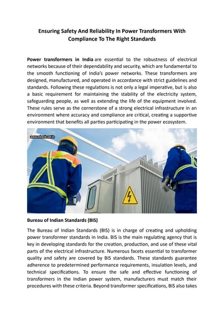 Transformer Safety – Regulations, Standards, And Compliance.pdf | Power ...