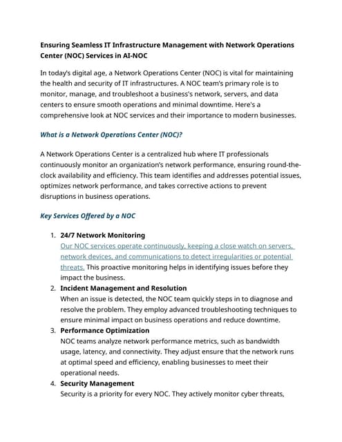 Maximizing Uptime with Expert Network Operations Center.docx