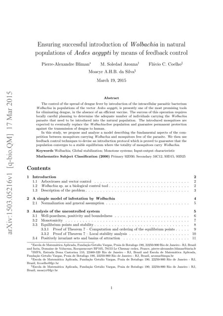 Wolbachia based strategies to control insect pests and disease vectors | PPTX