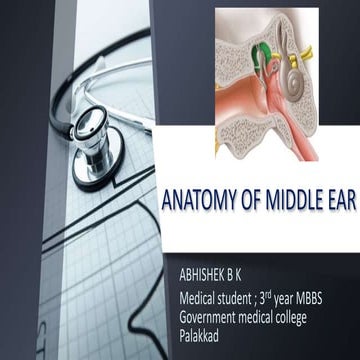 Anatomy of middle ear | PPTX
