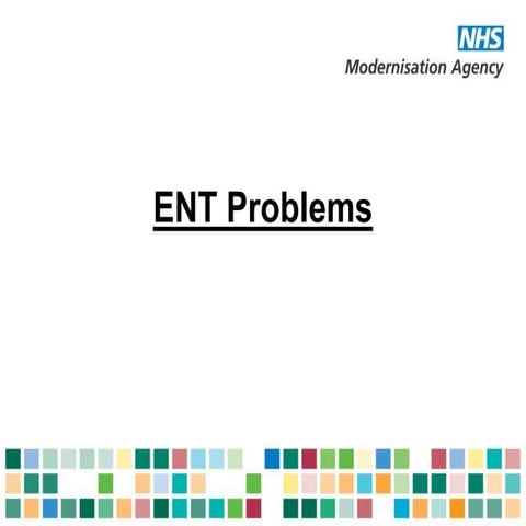 Ear nose and throat problems: NHS Modernisation Agency | PPT