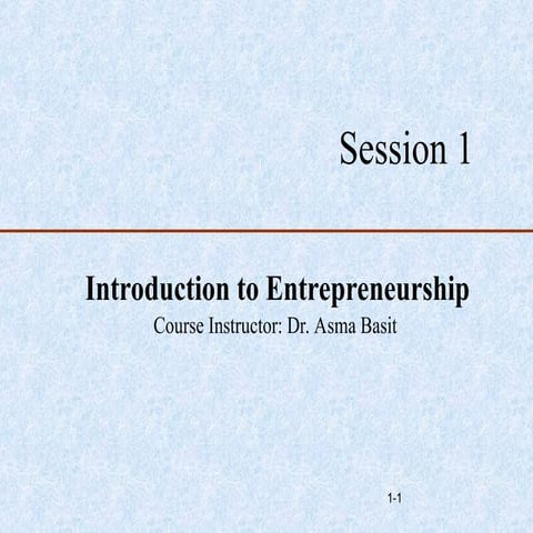 1 Entrepreneurship An Introduction .ppt | Startups | Business