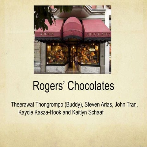 Rogers' Chocolate Case Study | PPTX | Business Accounting & Finance ...