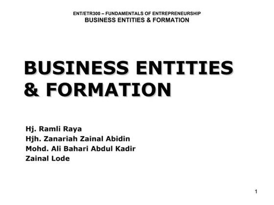 Ent300 module04 | PPT