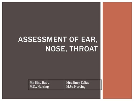 Ear assessment | PPT