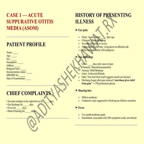 ENT CASES for undergraduate and postgraduate students | PDF