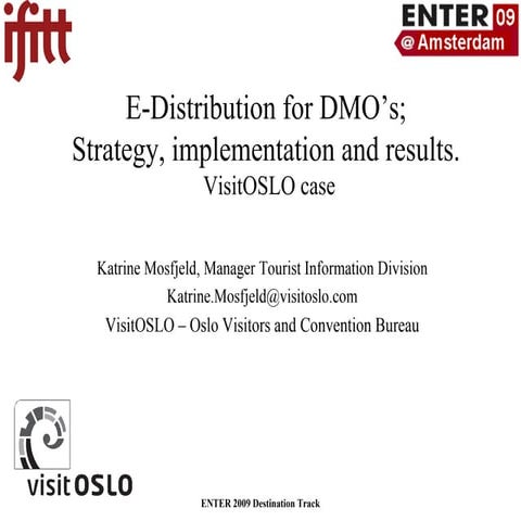 eDistribution as a marketingtool for tourist destinations | PPT