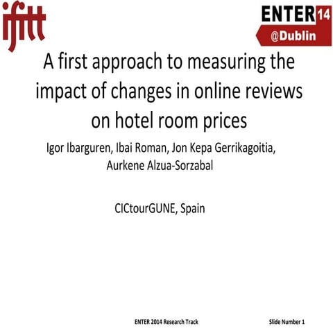 A First Approach to Measuring the Impact of Changes in Online Reviews ...