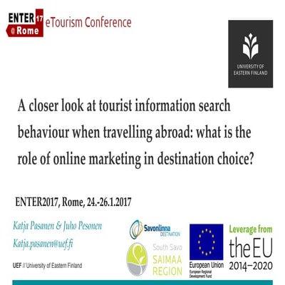 A closer look at tourist information search behaviour when travelling ...
