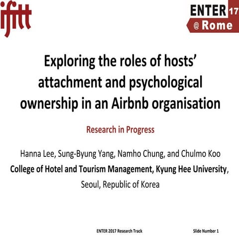 Exploring the roles of hosts' attachment and psychological ownership in ...