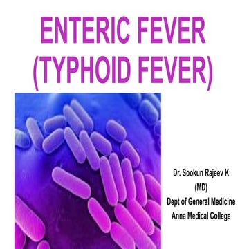 Enteric Fever by Dr. Sookun Rajeev Kumar | PPTX | Digestive Disorders ...