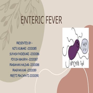 enteric fever microbiology enteric fever | PPTX
