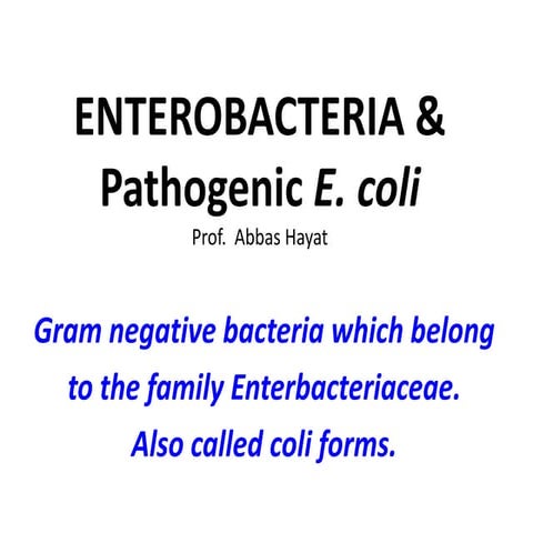 Enterobacteriaceae | PPT