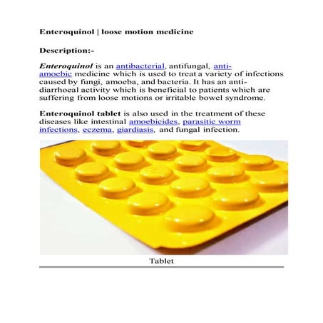 Enteroquinol | DOCX | Digestive Disorders | Diseases and Conditions