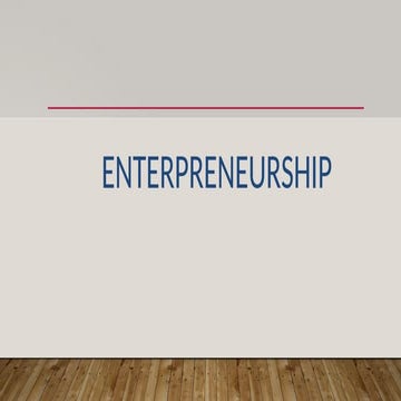 Entrepreneurship Development of the Business | PPT