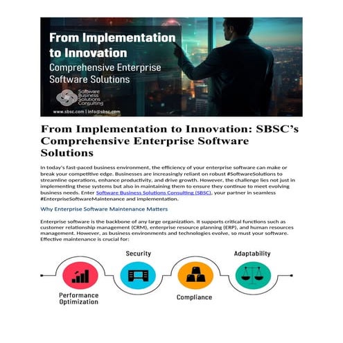 From Implementation to Innovation: SBSC’s Comprehensive Enterprise ...