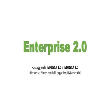 Enterprise 2.0 | PDF | Career Planning | Careers