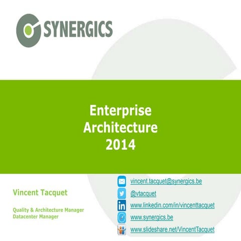 Enterprise architecture 2014 | PPT
