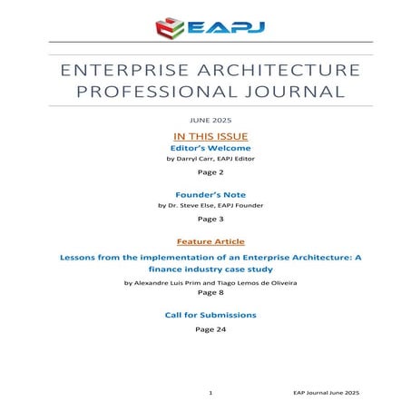 Enterprise Architecture Professional Journal Vol IX June 2025.pdf