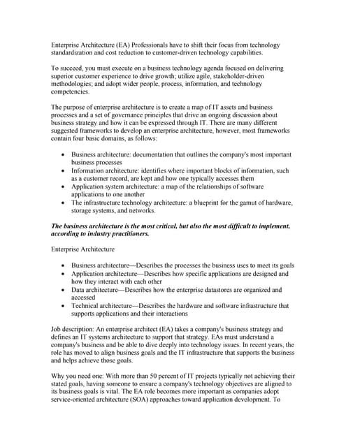 Enterprise Architecture & Solution Architecture- Traverse the Gap | PPT