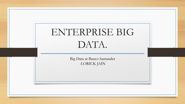 Enterprise Big Data Ppt