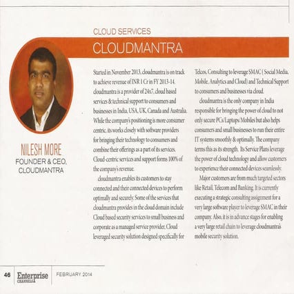 Enterprise Channel 2014- cloudmantra | PPT