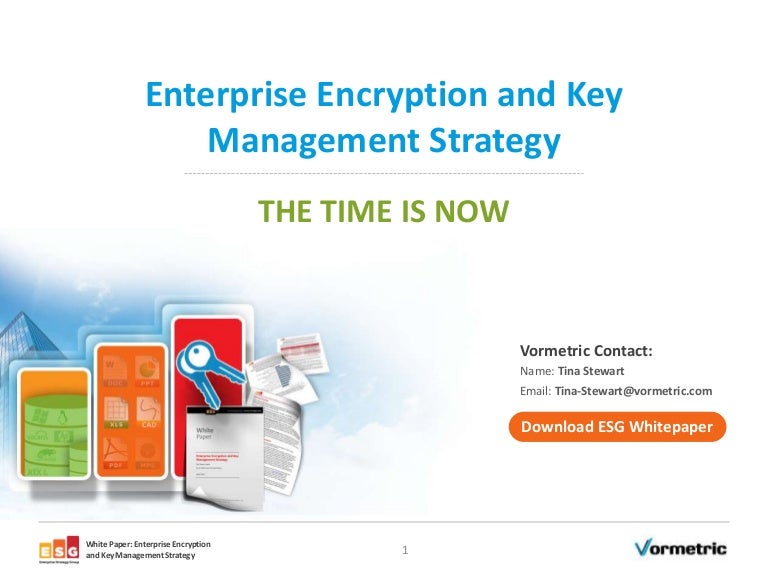 Enterprise Encryption and Key Management Strategy from Vormetric and