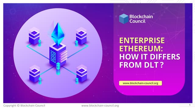 Enterprise Ethereum How It Differs From Dlt Ppt